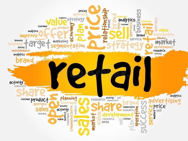 RETAIL word cloud collage stock illustration. Illustration of analysis ...
