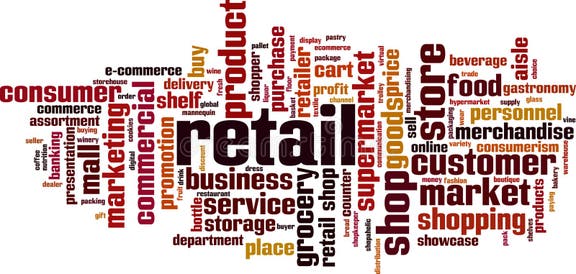 Retail word cloud stock vector. Illustration of place - 277290018