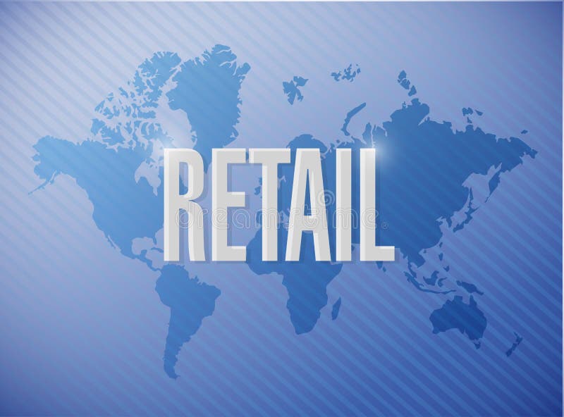 Retail World Map Sign Concept Illustration Stock Illustration ...