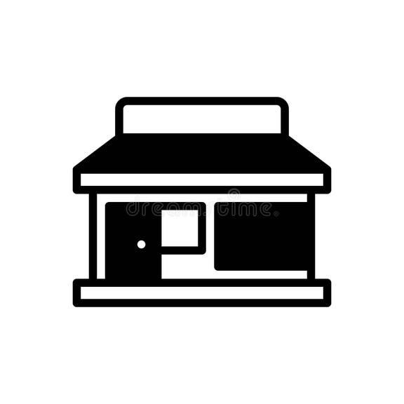 Black Solid Icon for Retailer, Merchant and Trader Stock Illustration ...