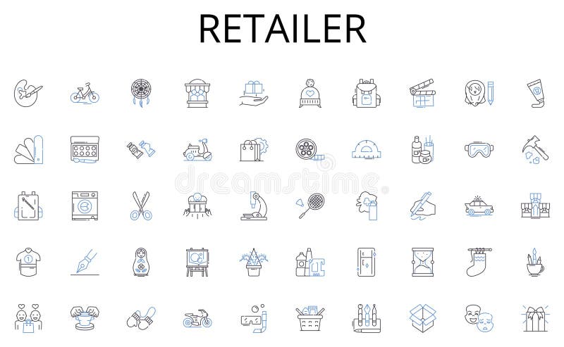 Retailer Line Icons Collection. AI, Machine Learning, Robotics ...
