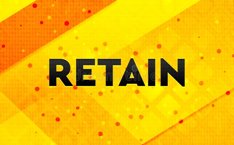 Retain Abstract Digital Banner Yellow Background Stock Illustration ...