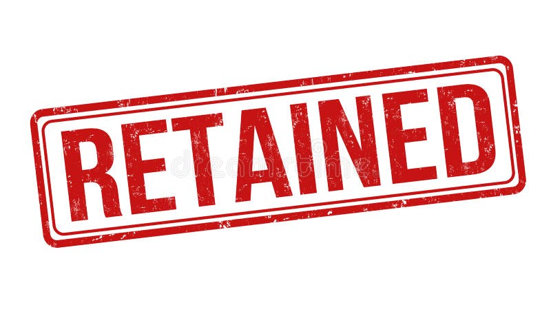 Retained Rubber Stamp Isolated on White. Stock Vector - Illustration of ...