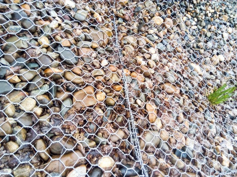 Retaining Net on the Slope. the Net Keeps the Pebble from Scattering ...