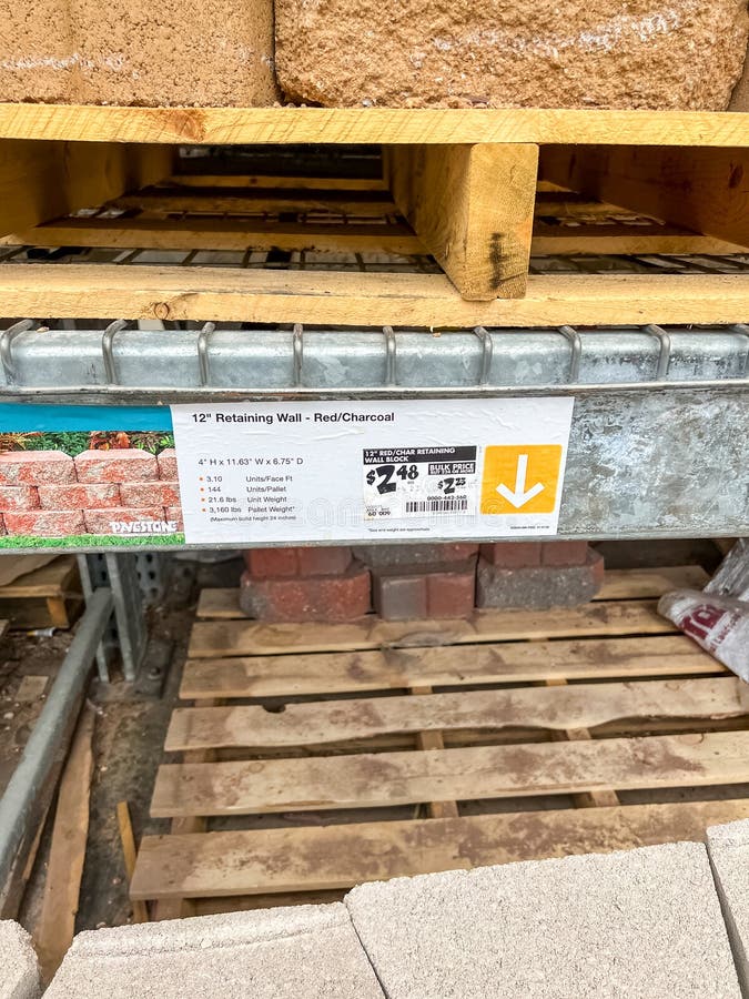 Retaining Wall Blocks for Landscaping Projects Editorial Image - Image ...