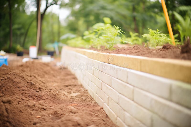 Retaining Wall Built As an Effort for Soil Conservation Stock Photo ...