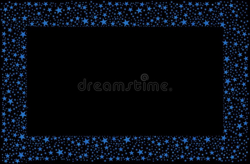 Retangle or Square Frame with Blue Sparkle Glitter Stars 12 Stock Photo ...