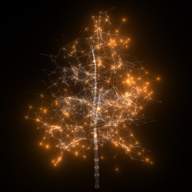 Albero D'ardore Dentro Una Lampadina in Una Stanza Scura Illustrazione ...