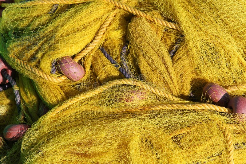 Rete Da Pesca Con I Galleggianti Fotografia Stock - Immagine di ...