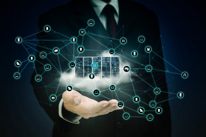 Rete Del Server Della Nuvola Di Internet Fotografia Stock - Immagine di ...