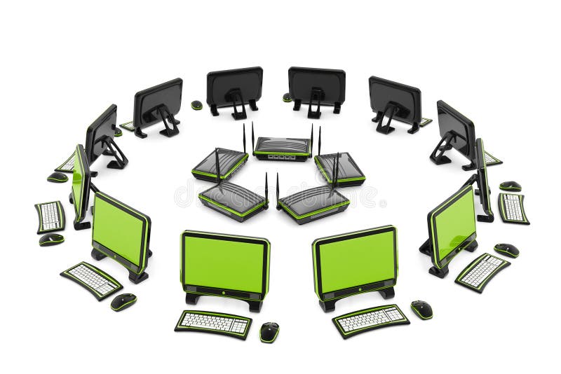 Rete informatica illustrazione di stock. Illustrazione di topo - 187358554