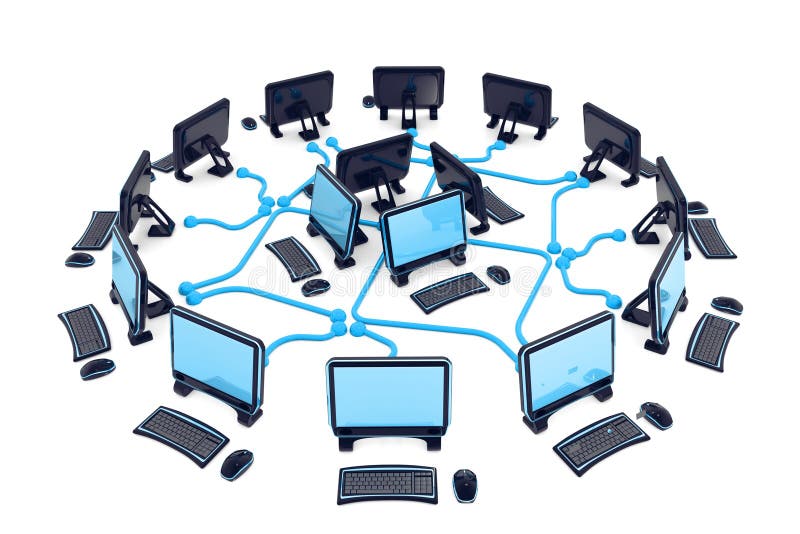 Rete informatica illustrazione di stock. Illustrazione di topo - 187358554