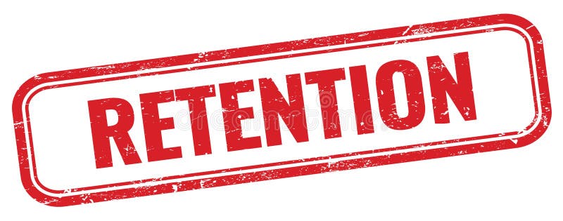 RETENTION Text on Red Grungy Stamp Stock Illustration - Illustration of ...