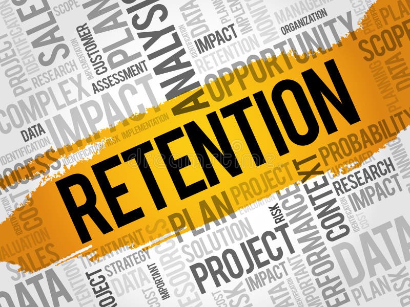 RETENTION word cloud stock illustration. Illustration of business ...