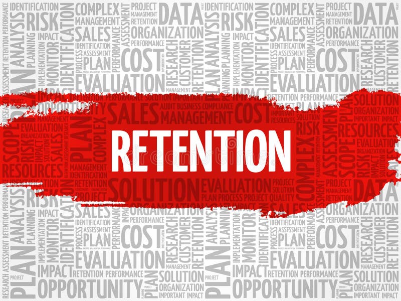 Retention Word Cycle Retain Customers Employees Stock Illustration ...