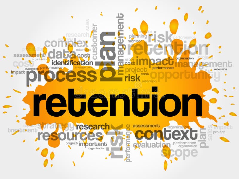 RETENTION Word Cloud Collage Stock Illustration - Illustration of ...
