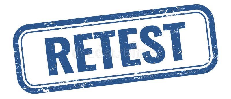 RETEST Text on Blue Grungy Vintage Stamp Stock Illustration ...