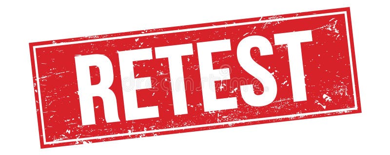 RETEST Text Written on Red Grungy Round Stamp Stock Illustration ...