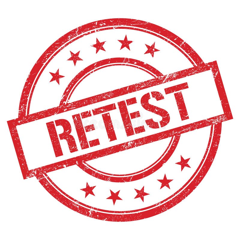 RETEST Text Written on Red Vintage Stamp Stock Illustration ...
