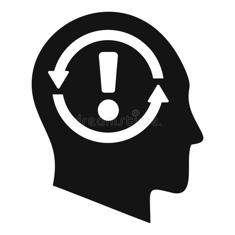 Rethink Brain Mind Icon Simple Vector. Idea Plan Problem Stock Vector ...