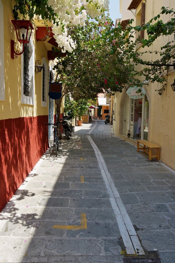 Rethymno, Kreta-Insel/Griechenland - 28. Mai 2019: Bezaubernde Alte ...