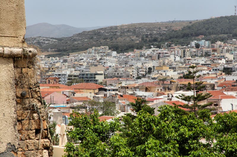 Rethymnon Town, Crete Island in Greece Stock Photo - Image of greek ...