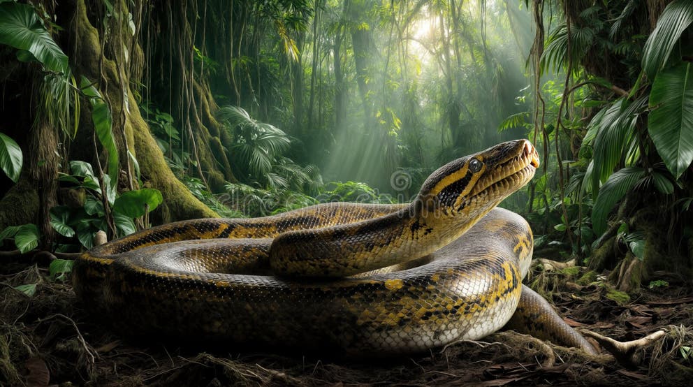 A Reticulated Python Python Reticulatus Stock Illustration ...