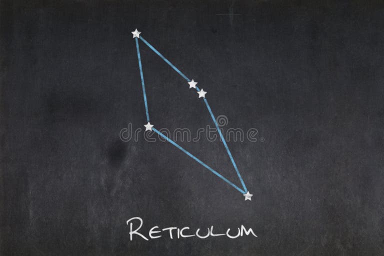 Reticulum Constellation Drawn on a Blackboard Stock Image - Image of ...
