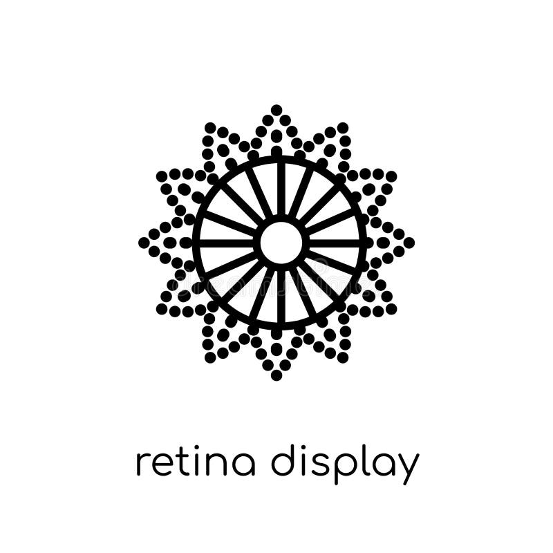 Retina Display Icon. Trendy Modern Flat Linear Vector Retina Dis Stock ...