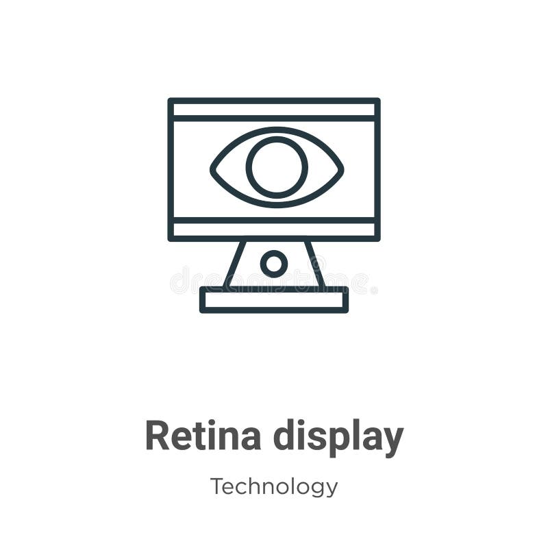 Retina Display Icon in Different Style Vector Illustration. Two Colored ...
