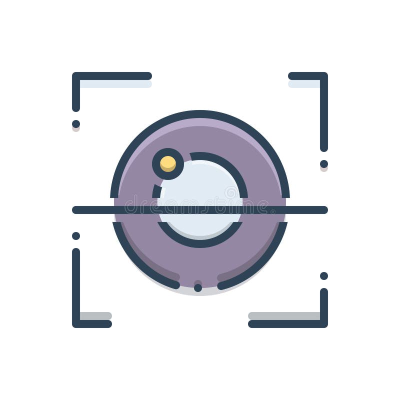 Color Illustration Icon for Retina, Recognition and Biometric Stock ...