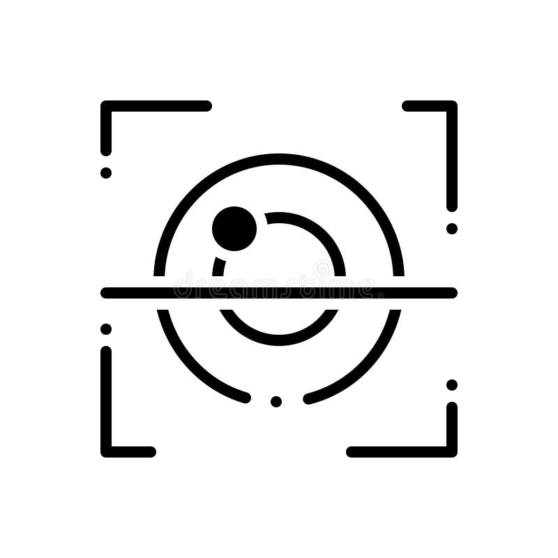 Black Solid Icon for Retina, Recognition and Biometrics Stock Vector ...