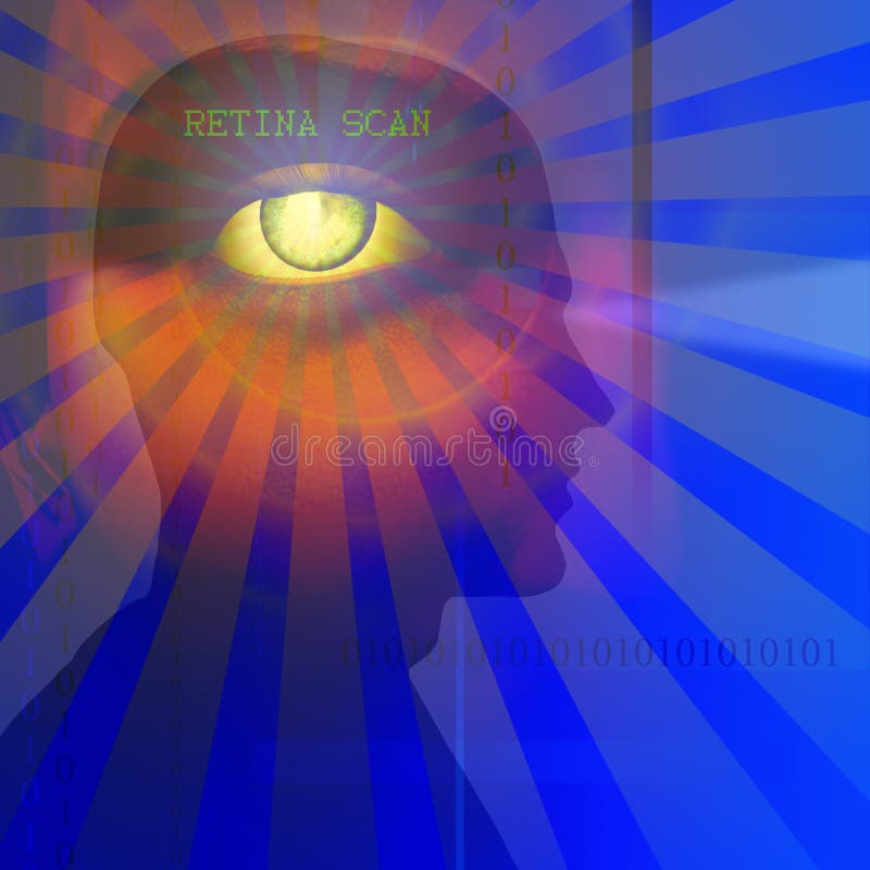 Retina Scan stock illustration. Illustration of code, identify - 1568514
