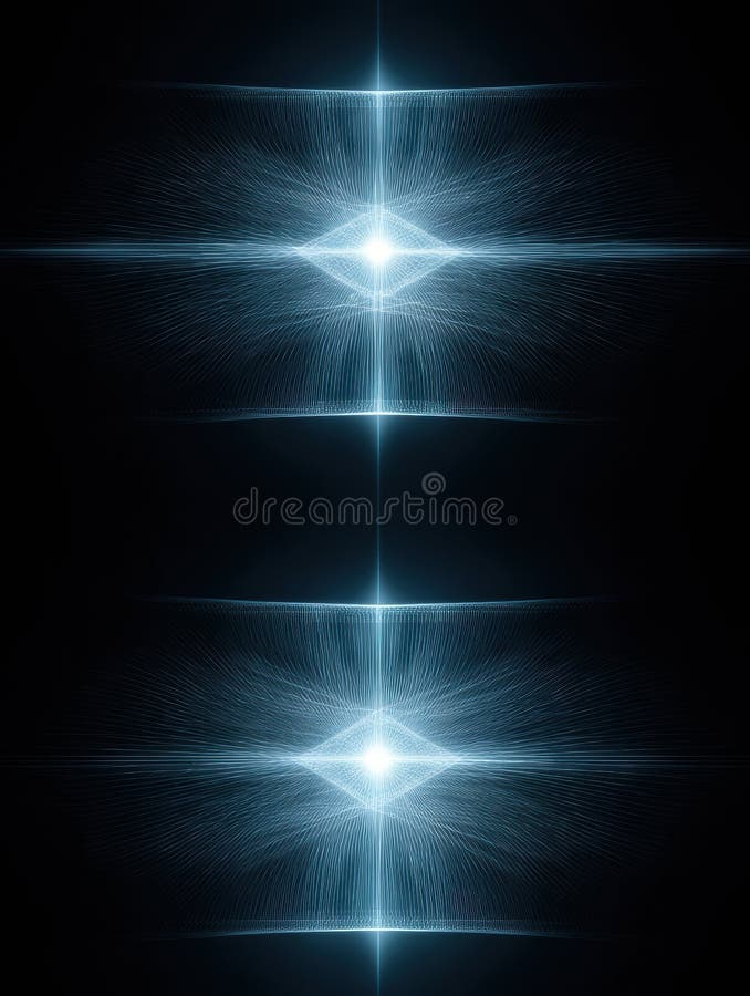 Retina Scan Lines Create Abstract Geometry with Dark Glow and Blank Top ...