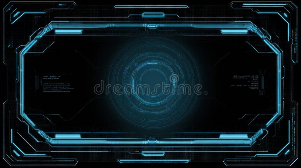 Futuristic Retina Scan Visualization with HUD Elements Designed for ...
