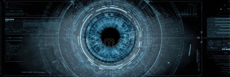 Futuristic Retina Scan Visualization Showcasing Advanced Technology ...