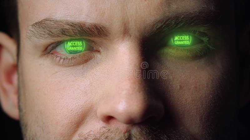 Retina Scanner Granting User Access To Successful Verification Process ...