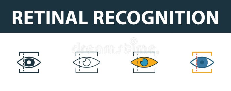Retinal Recognition Icon Set. Premium Symbol in Different Styles from ...