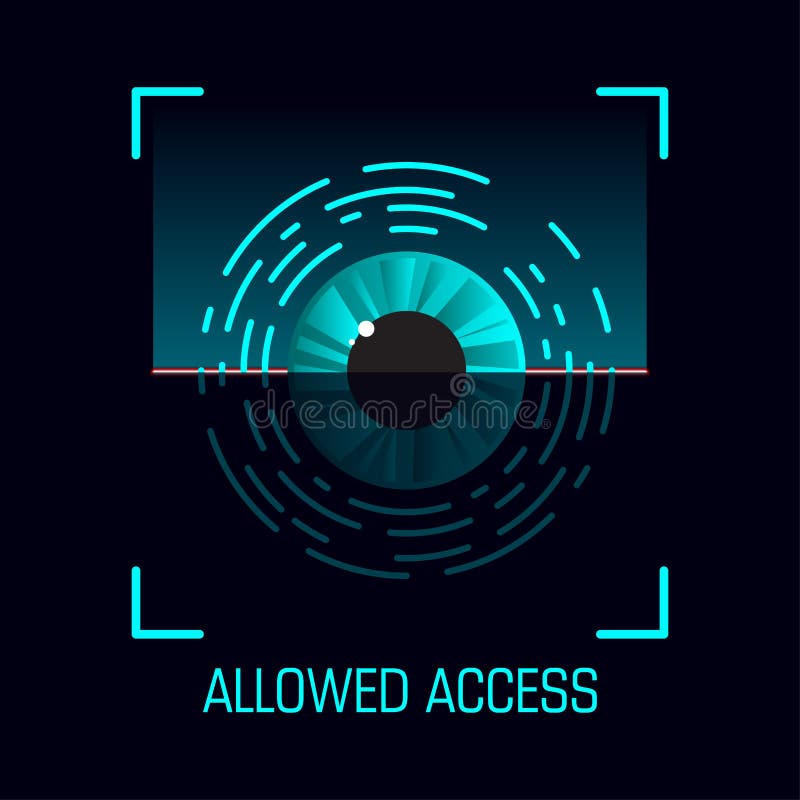 Biometric Retinal Eye Scanner Stock Illustration - Illustration of ...