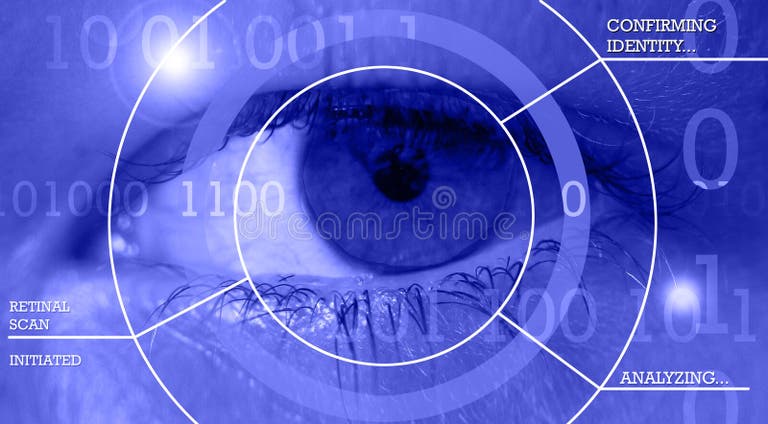 Retinal Scan and Biometric Security. Stock Image - Image of abstract ...