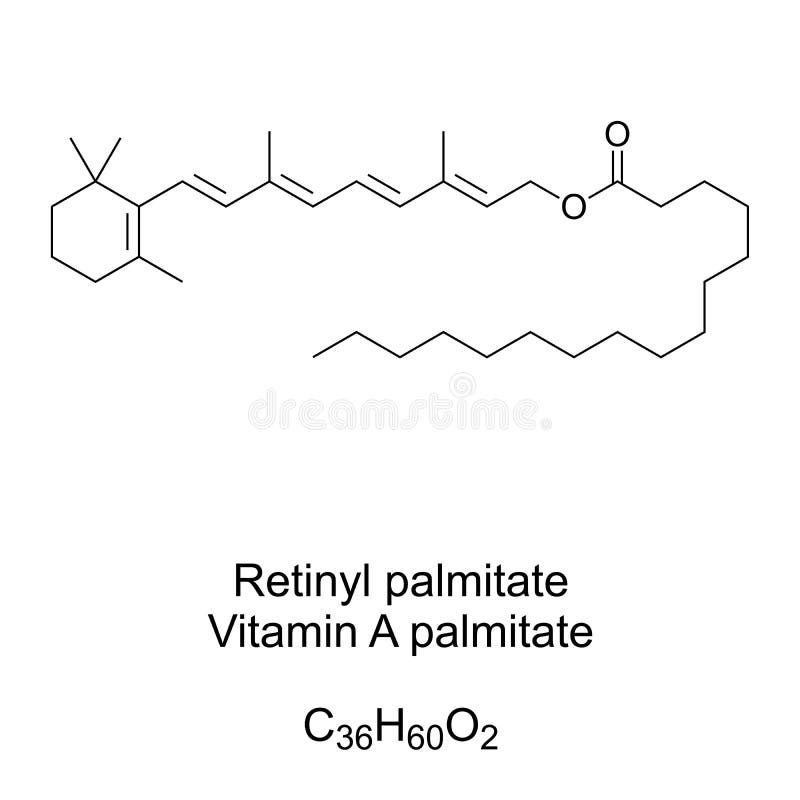 Retinyl Palmitate Vitamin Supplement Molecule. Ester of Vitamin a ...