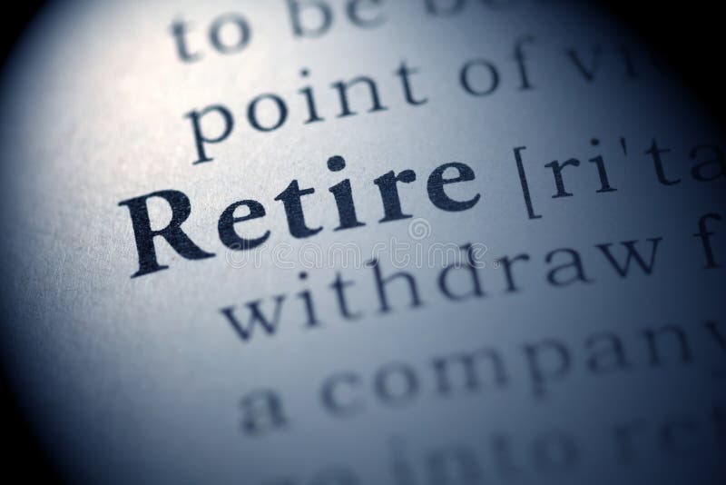 Retire stock photo. Image of close, blue, printing, text - 60647468