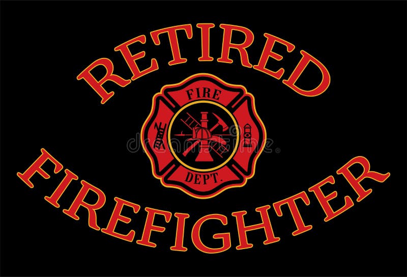 Retired Firefighter Design stock vector. Illustration of emergency ...