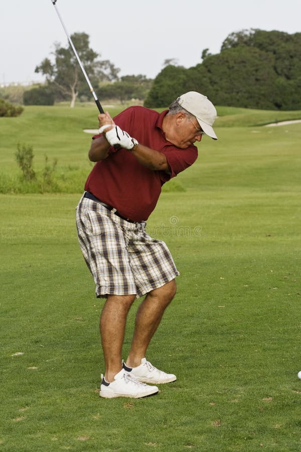 Old time golfer stock image. Image of strike, ball, fashion - 317417