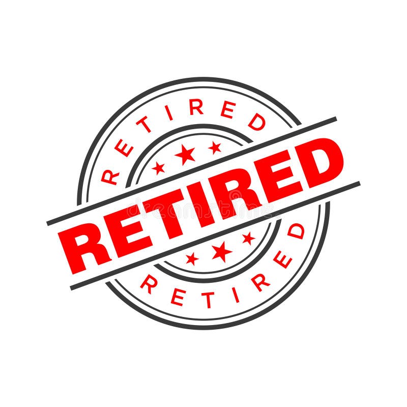 Retired Letter Rubber Stamp Template Design Stock Vector - Illustration ...