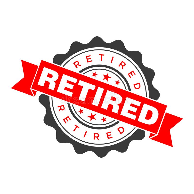 Retired Letter Rubber Stamp Template Design Stock Vector - Illustration ...