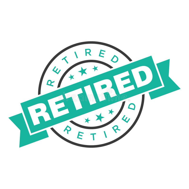 Retired Letter Rubber Stamp Template Design Stock Vector - Illustration ...