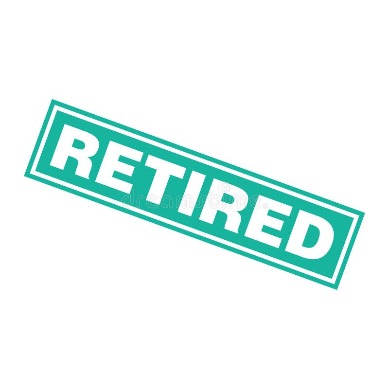 Retired Letter Rubber Stamp Template Design Stock Illustration ...