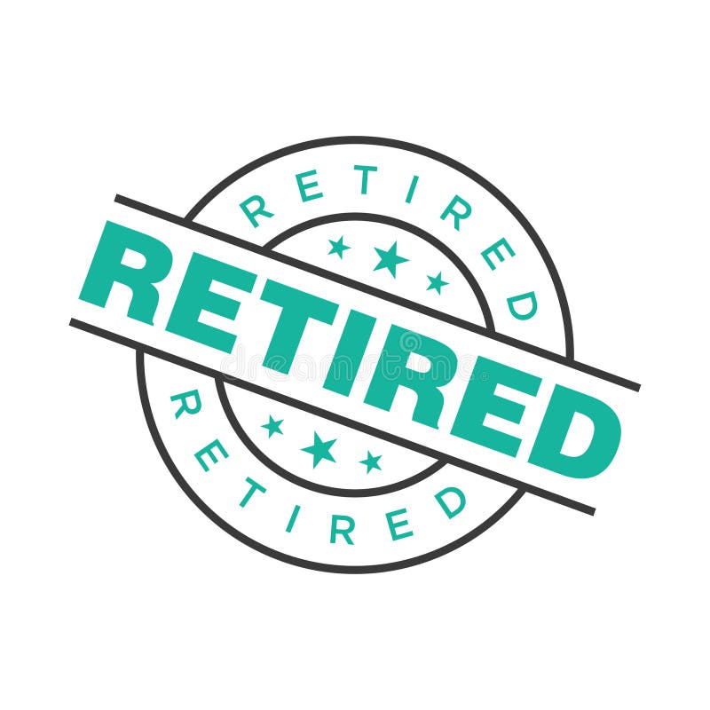 Retired Letter Rubber Stamp Template Design Stock Vector - Illustration ...