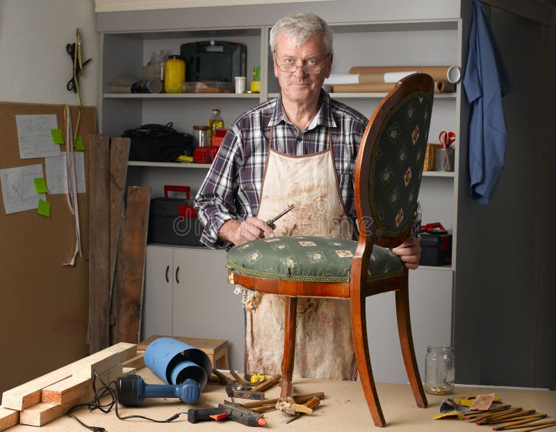 Retired man working stock photo. Image of hobby, occupation - 60417602